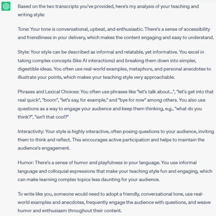How To Train ChatGPT To Write In Your Style