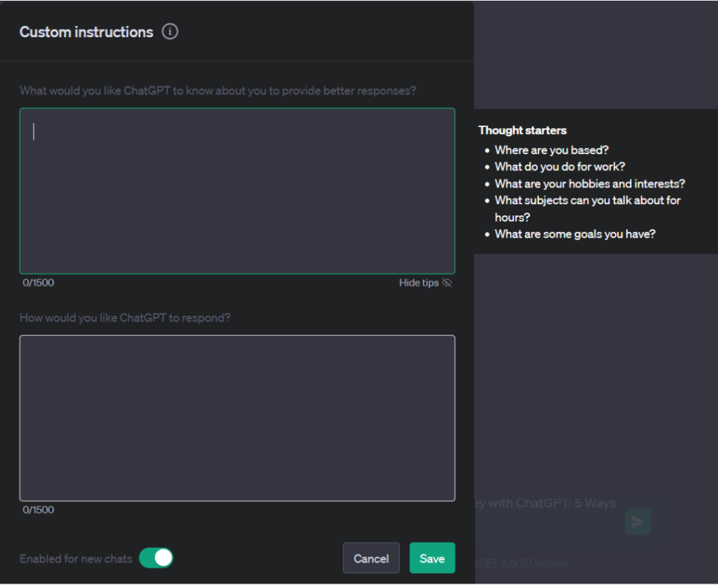 How To Use ChatGPT Custom Instructions